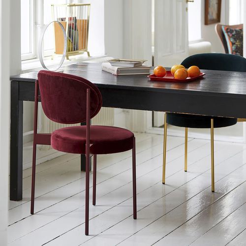 Sedia contemporanea SERIES 430 VerPan da interno in tessuto con supporto in acciaio inossidabile