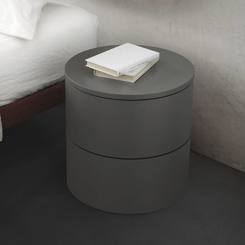 Comodino contemporaneo - Anello - CACCARO - in legno laccato / rotondo ...