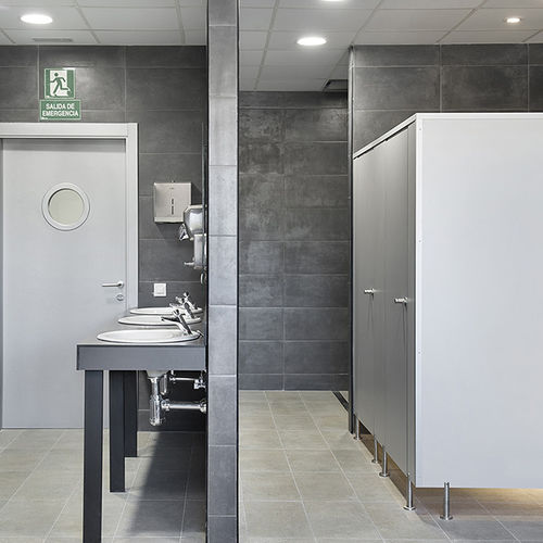Cabina WC in laminato - DINOR - in HPL / in MDF / in alluminio