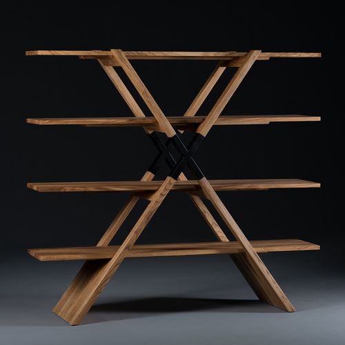 Scaffale contemporaneo - X - Artisan Solid Wood Furniture - in rovere ...
